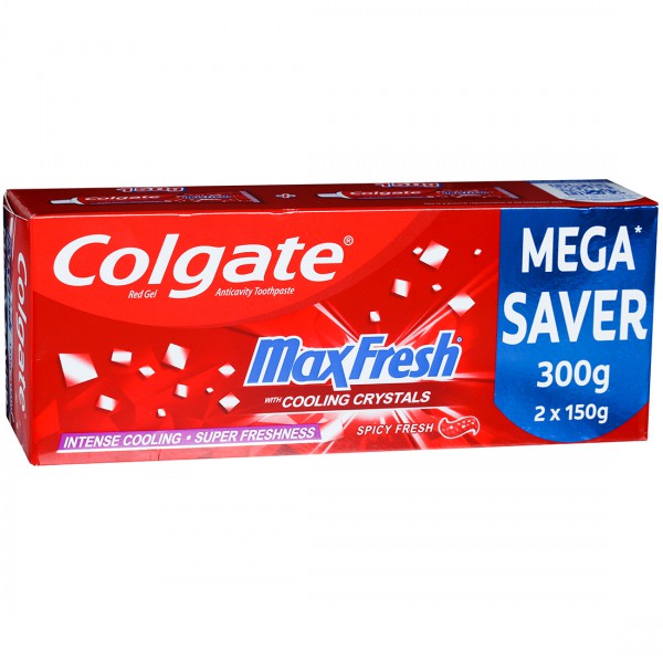 Buy Colgate MaxFresh Anticavity Red Gel Toothpaste, Spicy Fresh 2 x 150 ... Buy Colgate MaxFresh Anticavity Red Gel Toothpaste, Spicy Fresh 2 x 150 ...