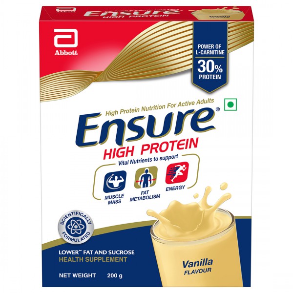 Buy Ensure High Protein Vanilla Powder Refill 200 g Online at Best ... Buy Ensure High Protein Vanilla Powder Refill 200 g Online at Best ...